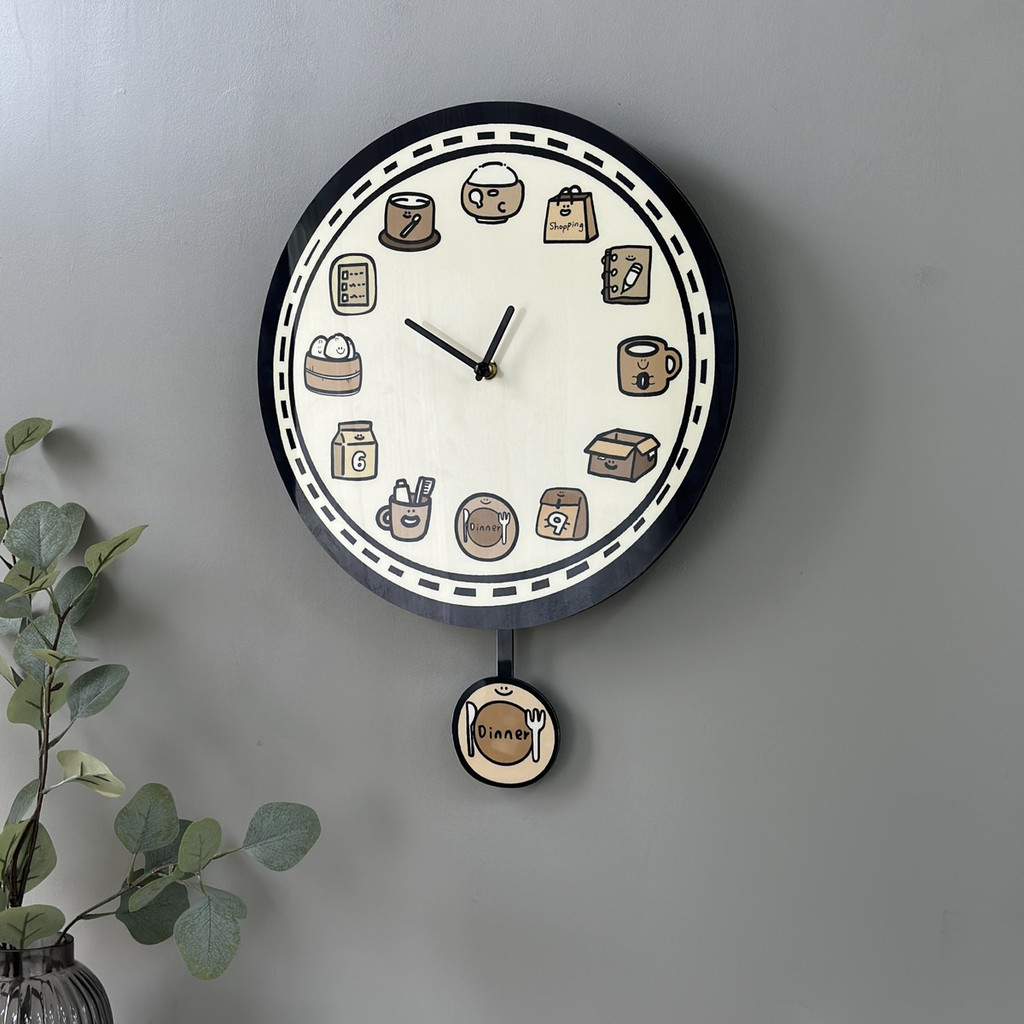 Ins Nordic Style Fashion Creative Wall Clock Household Modern Silent ...