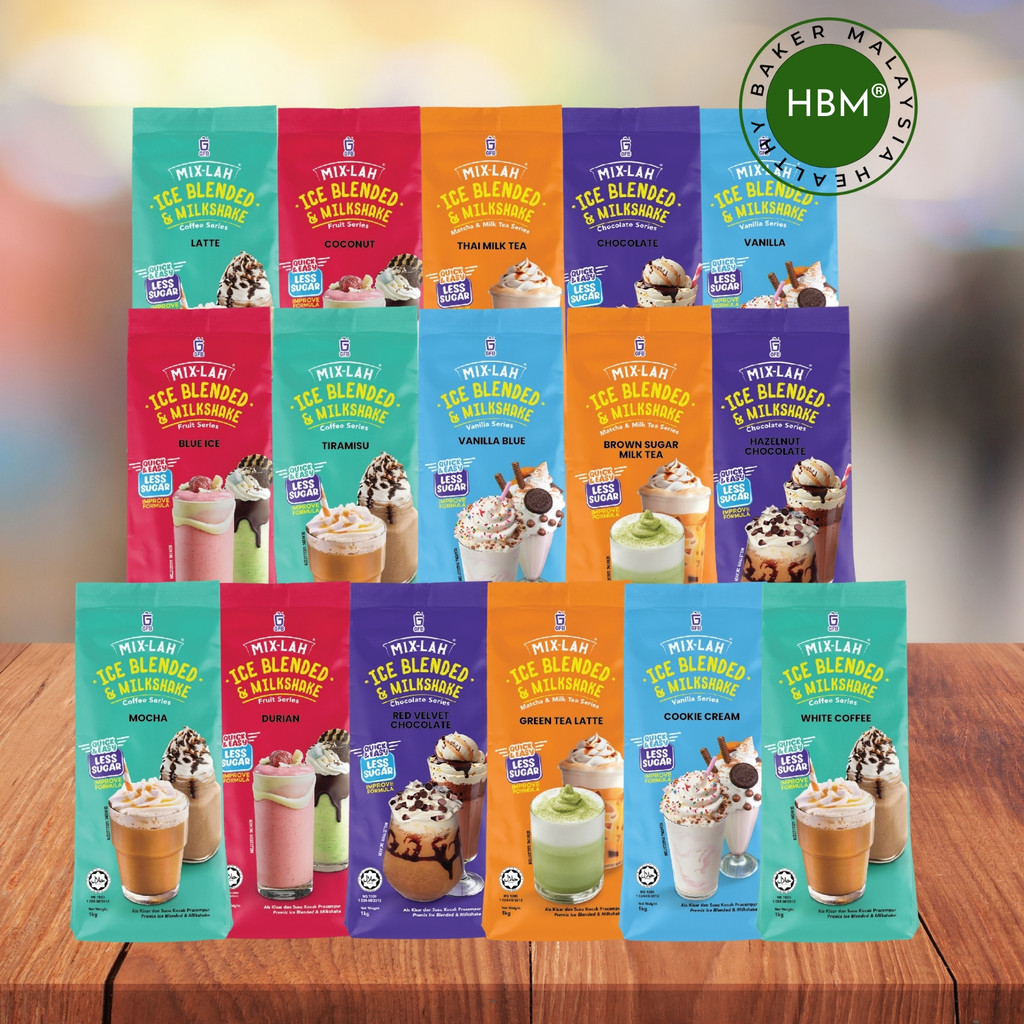 GFB Mix-Lah Ice Blended & Milkshake / Frappe Beverage Premix Powder 1kg ...