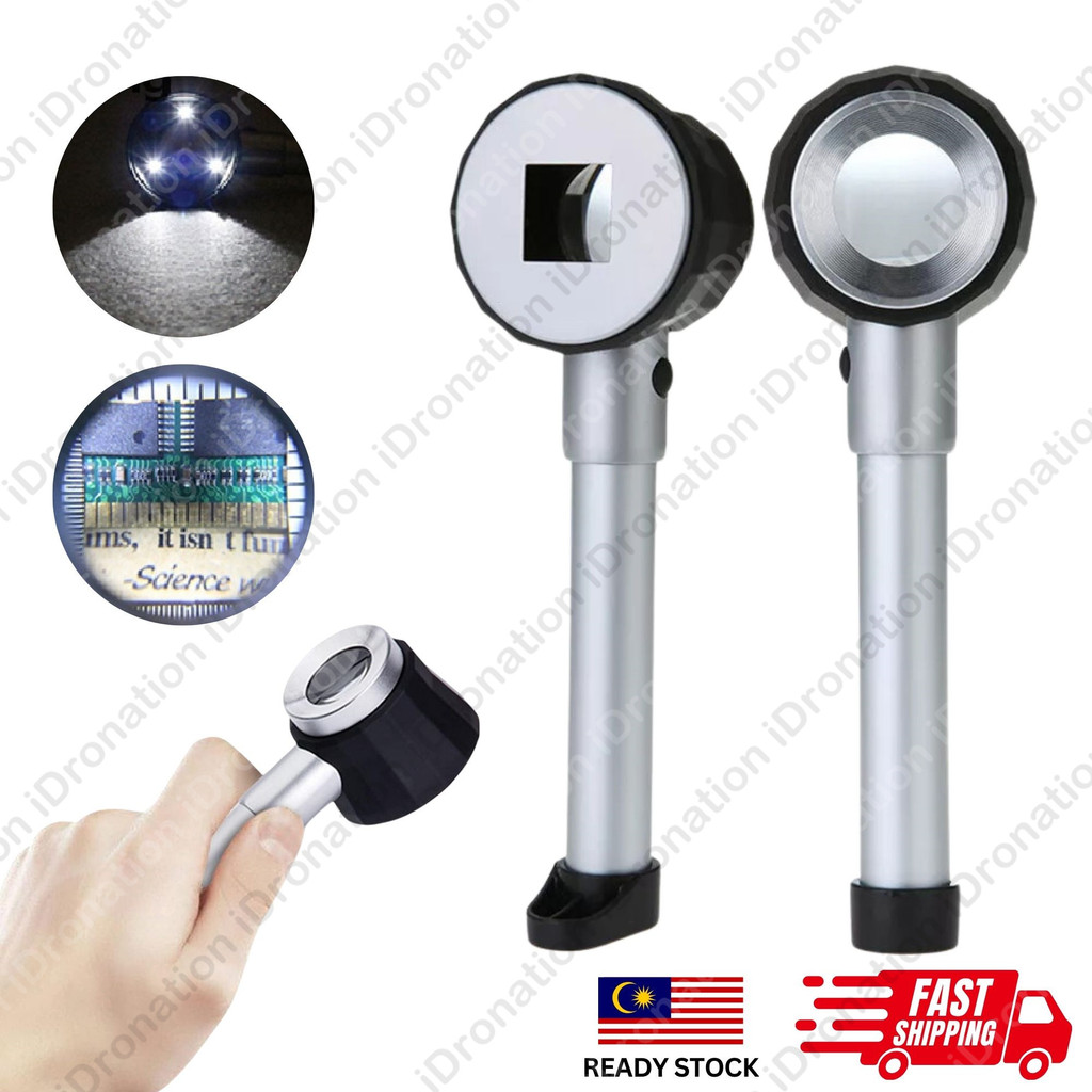 Handle Magnifier 10X Loupe Optical Glass Magnifying Glass Magnifier ...