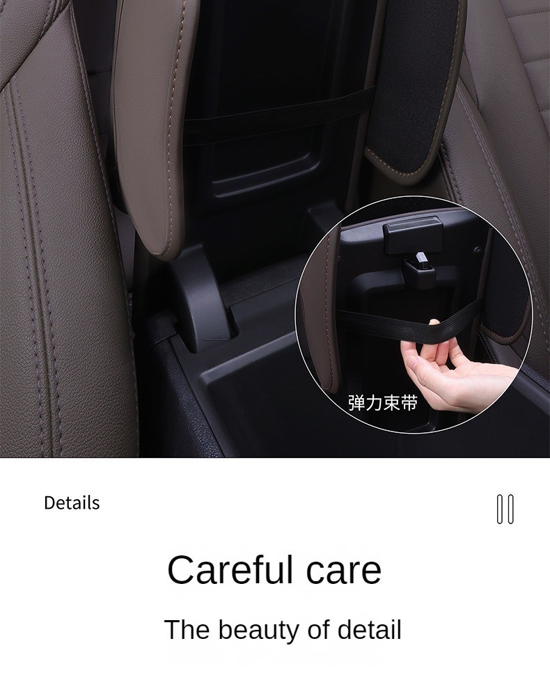 Mini Car Armrest Box Pad Leather Arm Rest Protection Cushion Cover For ...