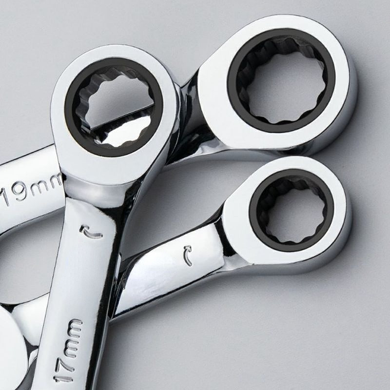 10-19mm Short Handle Quick Ratchet Wrench 72 Teeth Multi Functional ...