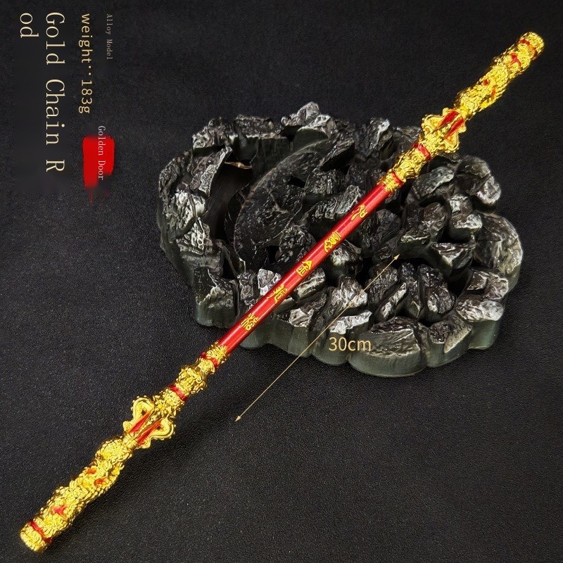Spot Black Myth Wukong Peripheral Ruyi Golden Cudgel Alloy Weapons Ornaments Props Hand Figures ...
