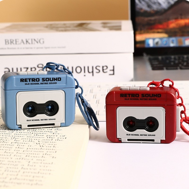 Mini Retro Cassette Recorder Classic Fun Red and Blue Couple Gift ...