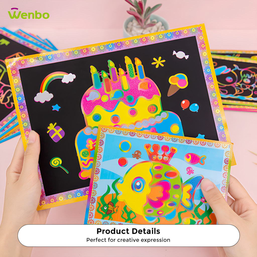 Wenbo [Toy] Magic Scratch Card Printed Design Colorful Paper Card ...