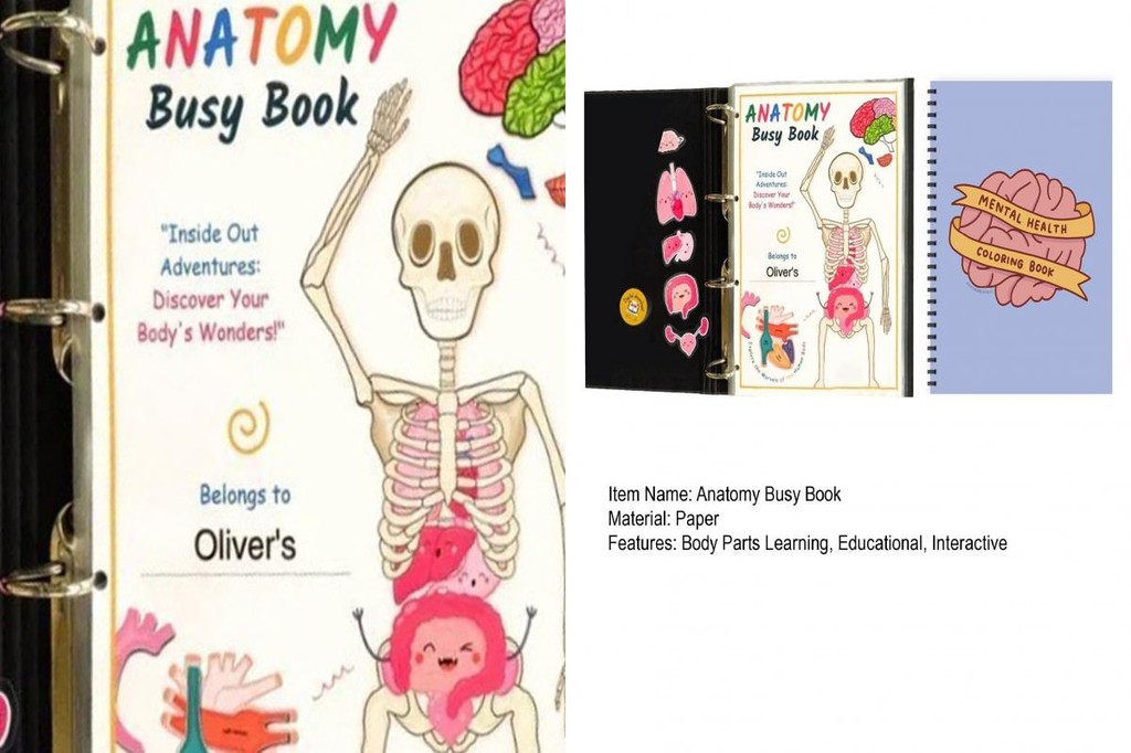 [EY] Toddler Anatomy Busy Book Interactive Human Anatomy Book Anatomy ...