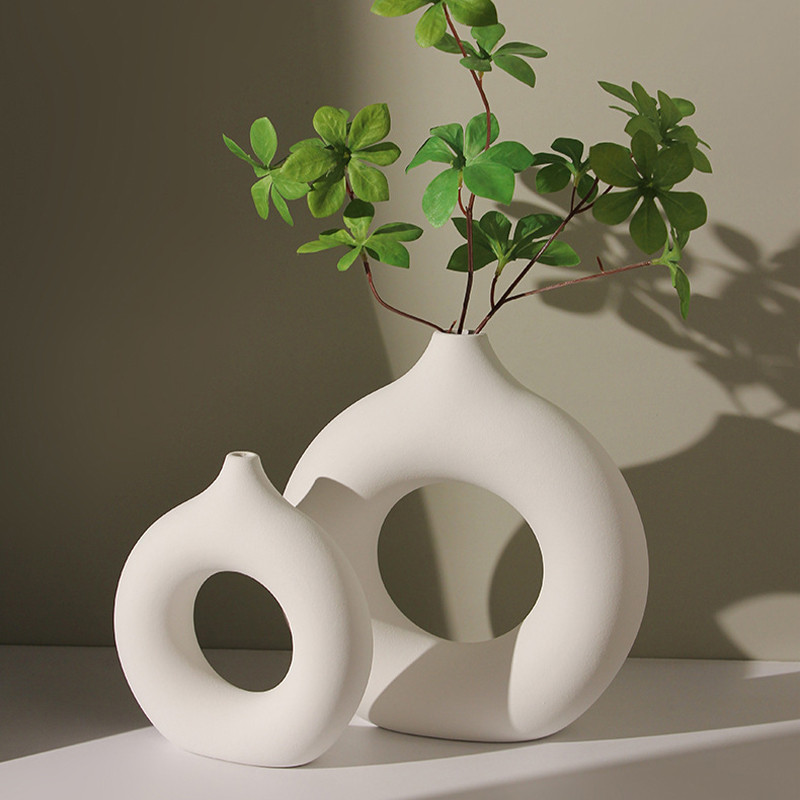 Nordic Imitation Plastic Vase Creative Shape Flower Vases Flower ...