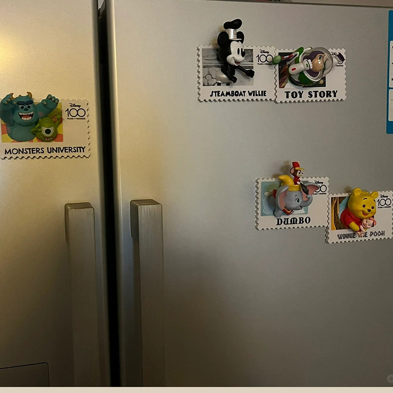 Disney 100th Anniversary Vintage Stamp Blind Box Creative Refrigerator ...