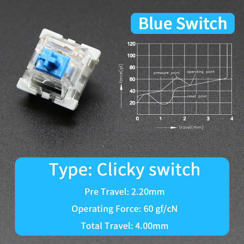 Outemu Silent/Clicky Switches Mechanical Keyboard Switch 3Pin Gaming ...