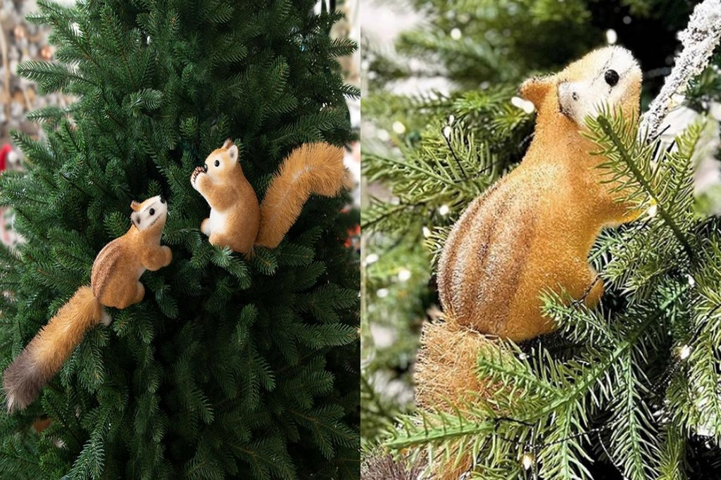 [poslajudo] Holiday Table Centerpiece Foam Material Squirrel Figurine ...