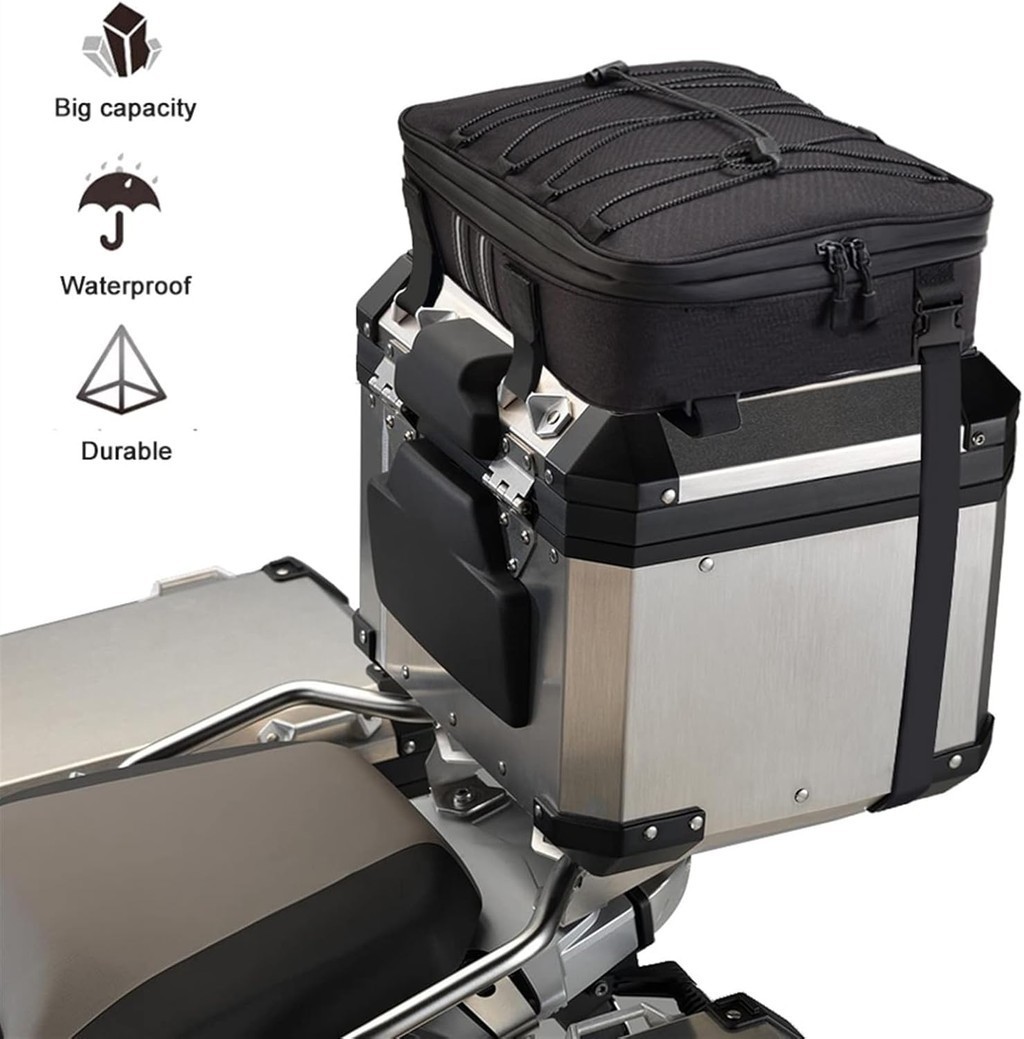 Motorcycle Top Box Bag Waterproof Cycling Top Box Bag 28L Multifunction ...