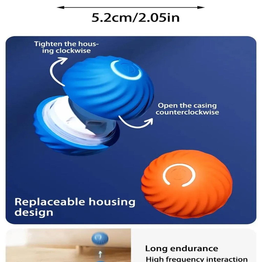Dog Toy Smart Rolling Ball Automatic Toys for Dogs Training Self-moving ...
