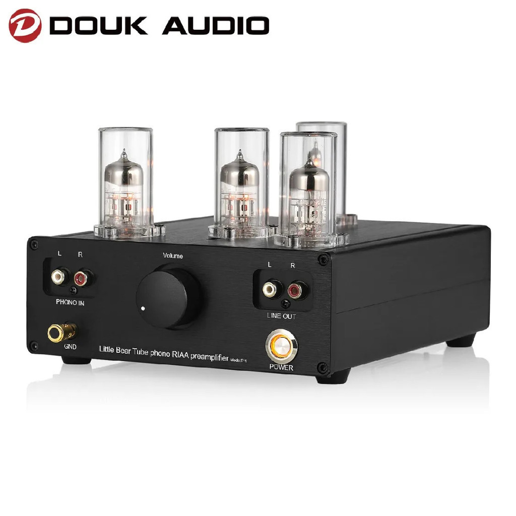 Douk Audio Little Bear T11 6N2/12AX7 Vacuum Tube Phono Turntable Preamp ...