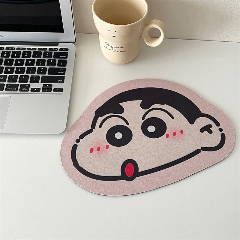 Cartoon Crayon Shin-chan Mouse Pad Ins Small White Computer Desk Pad ...