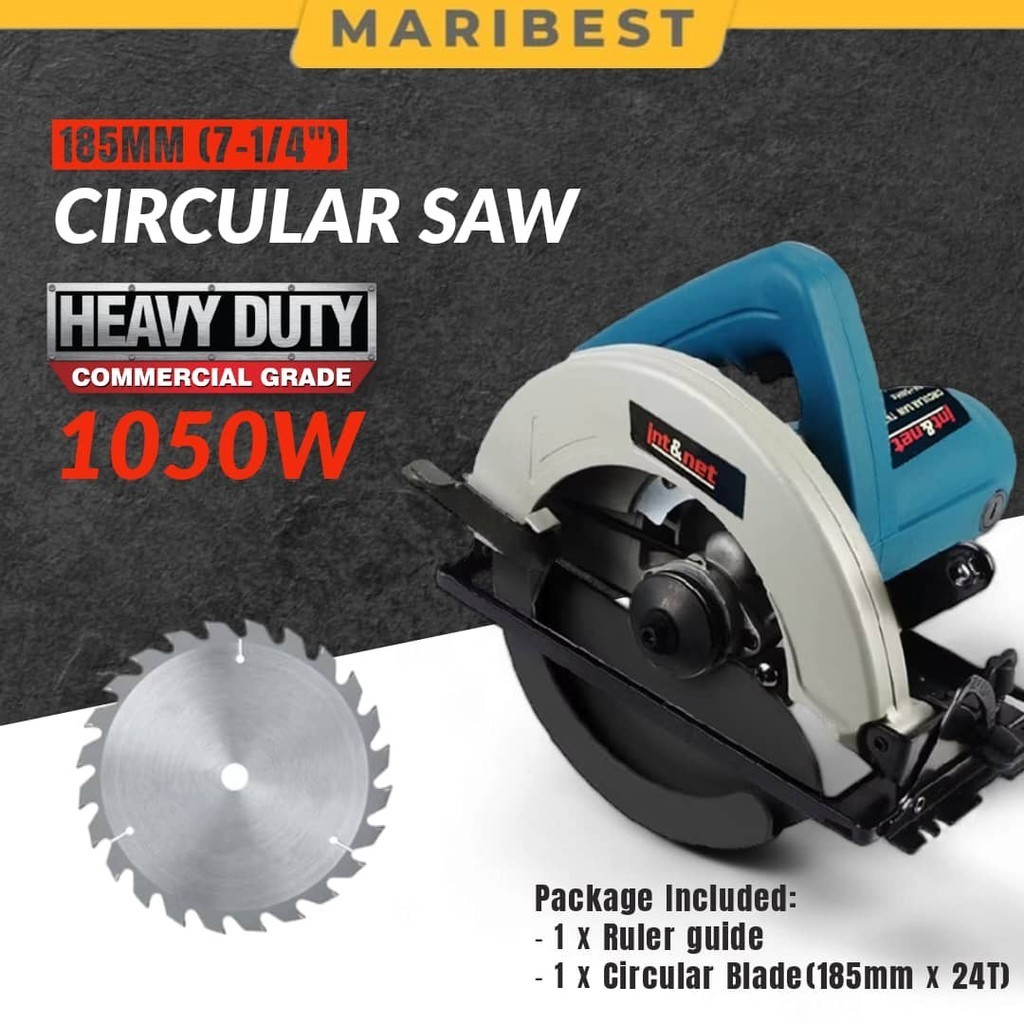 TNT-5808 INT&NET 185MM 1050W Circular Saw 7 1/4" Wood Cutting Saw ...