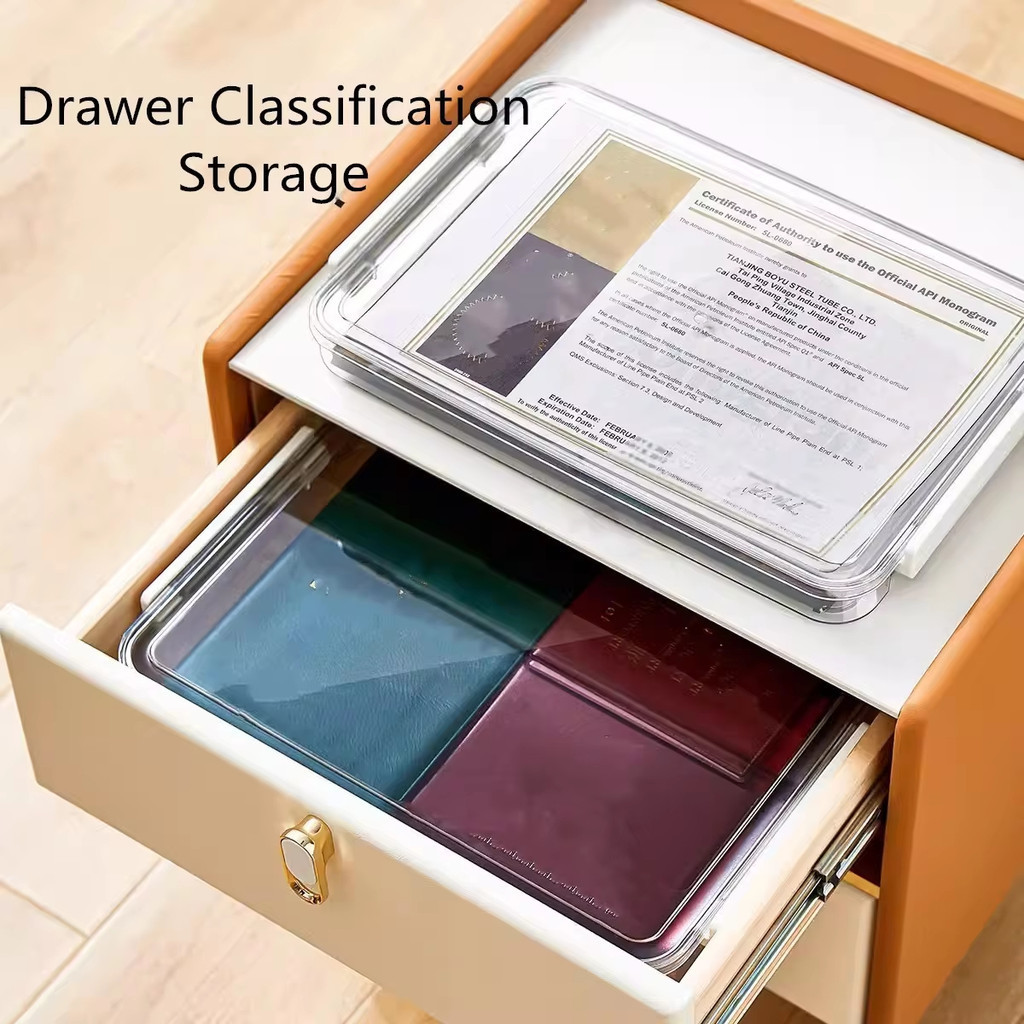 Office Storage Box Organizer Transparent A4 Paper Document Holder ...