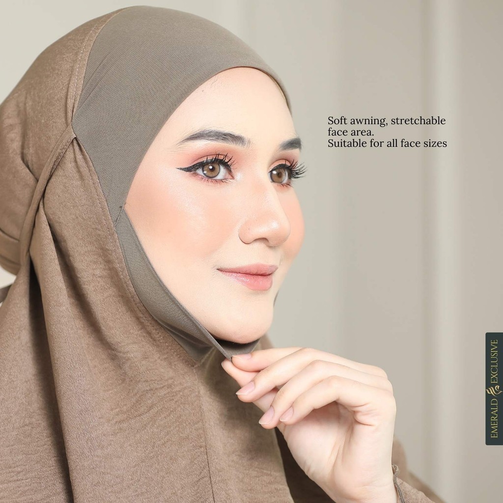 SARA Telekung Premium by Emerald Exclusive [Ironless Satin Umrah Travel Bag Anti Kedut Haji ...