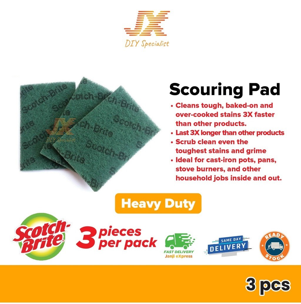 3M SCOTCH BRITE Scouring Sponge Scouring Pad Stainless Steel Spiral ...