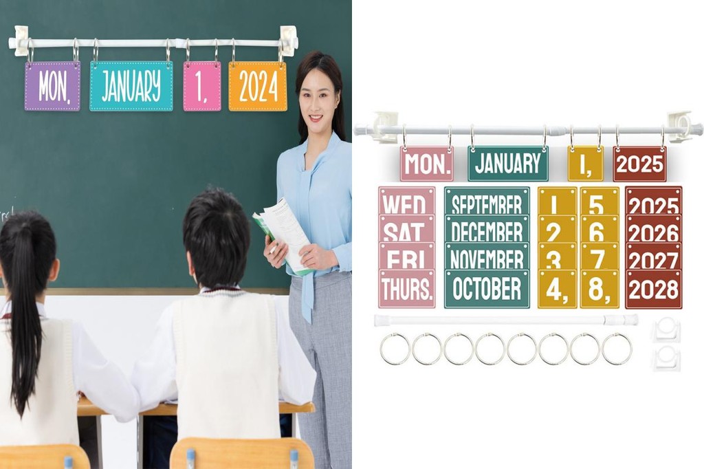 greatdream| Classroom Time Management Tool Boho Flip Calendar Bulletin ...