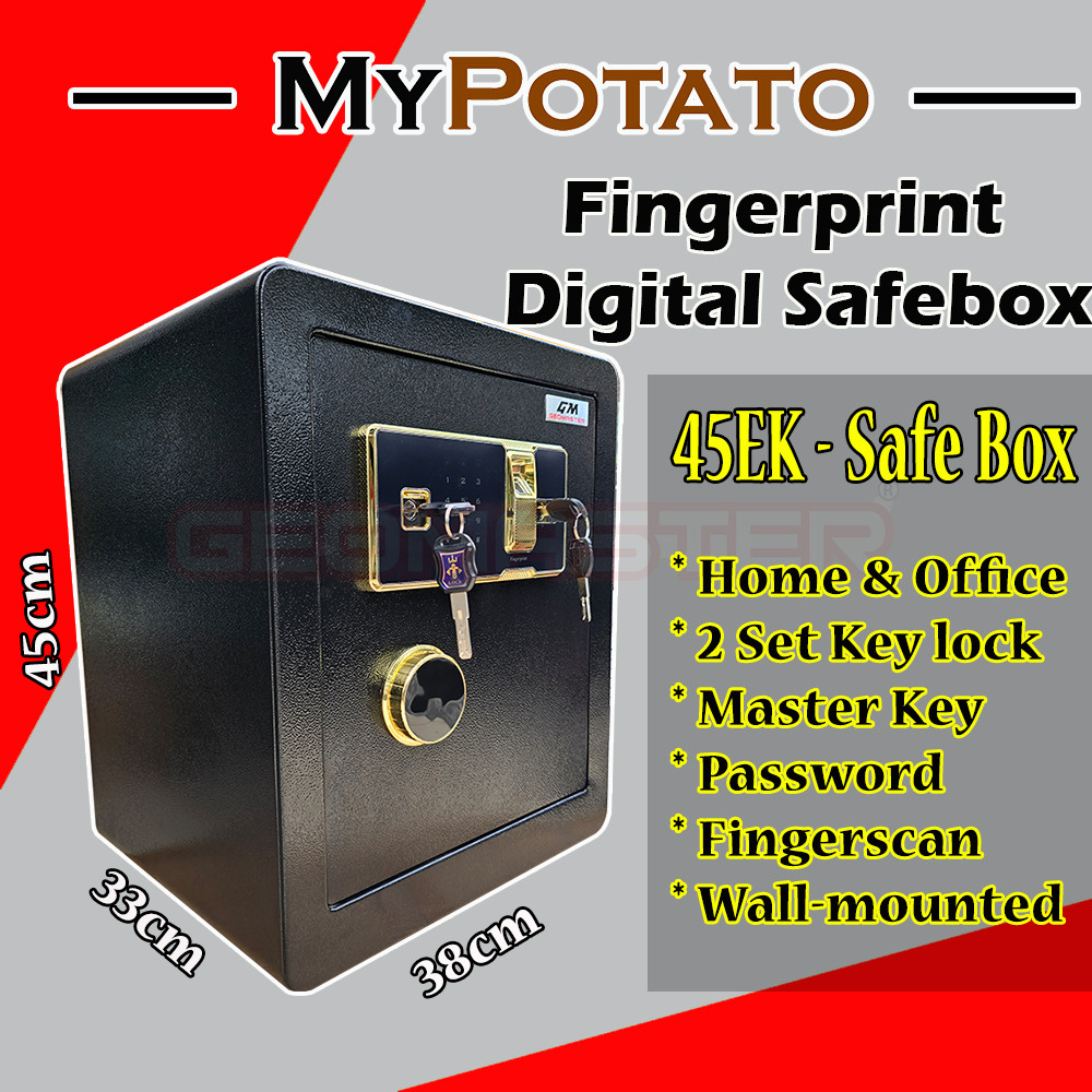 GM Fingerprint Biometric Safe Box / Safety Box / Safes / Peti Besi ...