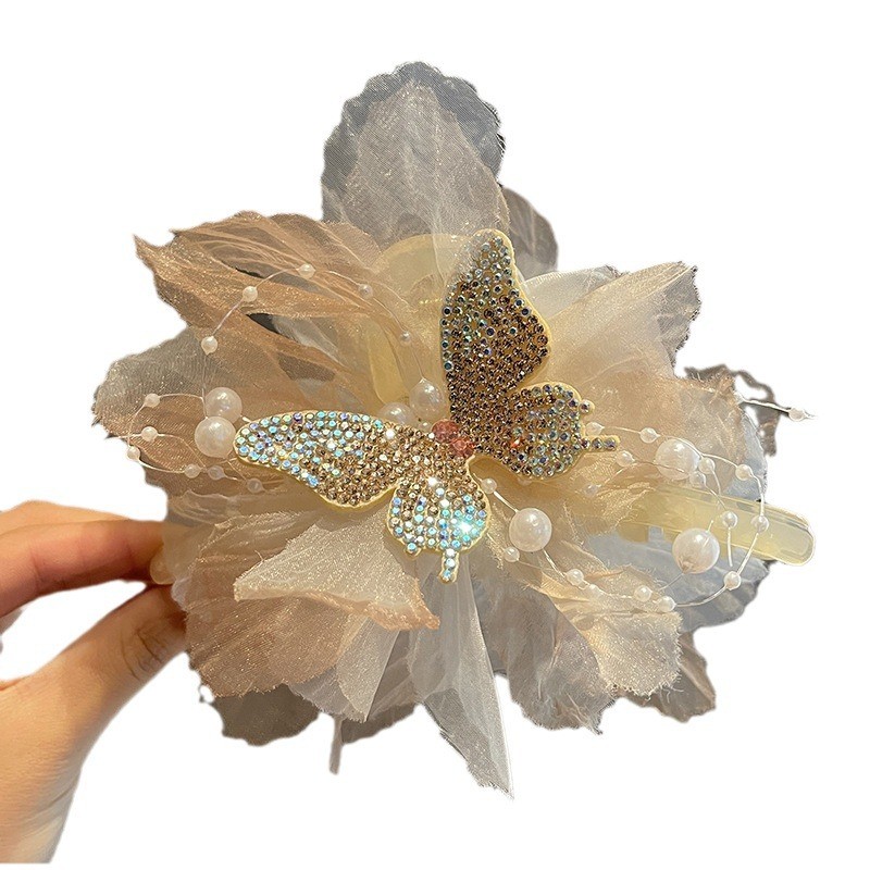 Butterfly Clip Women's Large 2024 New High-end Sweet Hair Clip Shark ...