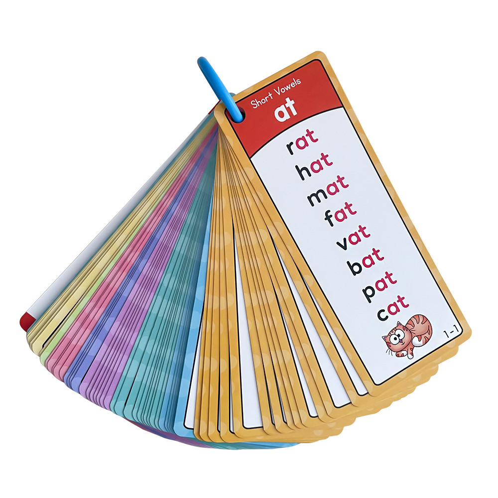 60Pcs Phonics Words English Flashcards for Kids Children Kindergarten ...