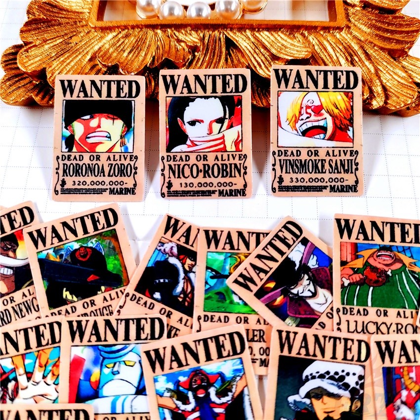 One Piece Wanted Q-1, small diary stickers, hand-made Stickers with ...