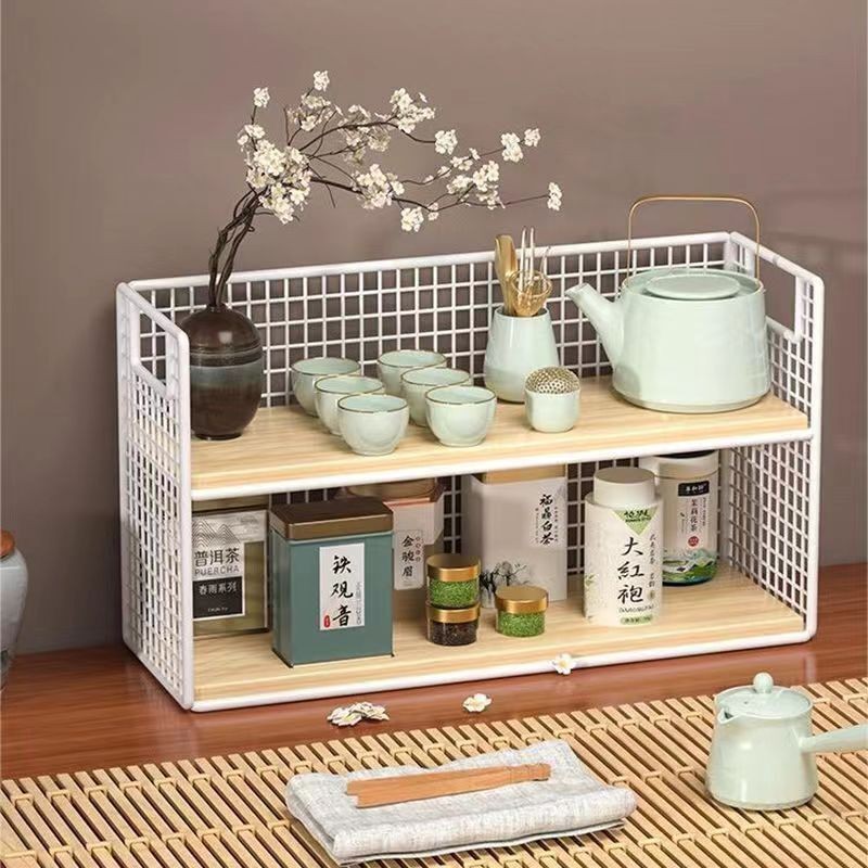 【Ready Stock】Table Storage Rack Table Cup Storage Rack Coffee Table Cup ...