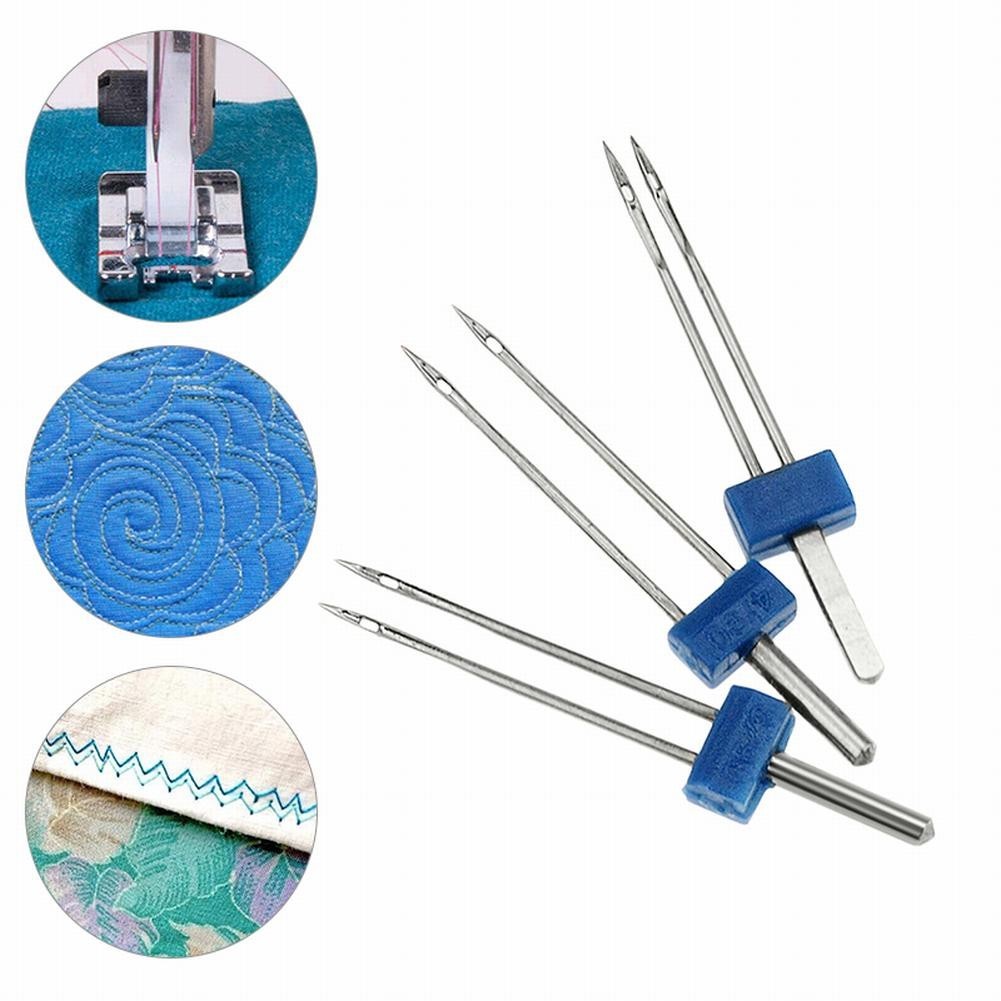 (THEBEST) 3pcs Stretch Twin Needles Steel Double eedle Pins 2/3/4mm For ...