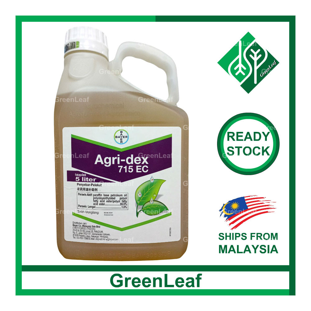 Agri-dex 715 EC 5L Agridex Pesticide Adjuvant Gam Pelekat Racun Rumput Kulat Serangga Bayer Non ...