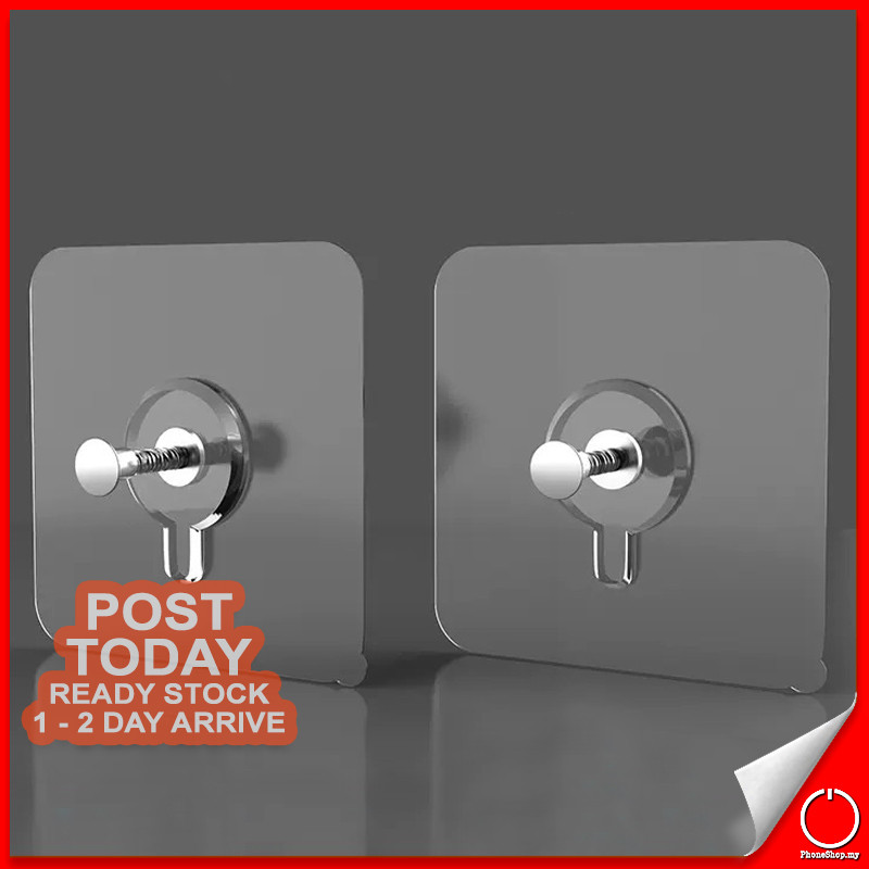 𝐍𝐎 𝐃𝐑𝐎𝐏𝐏𝐈𝐍𝐆 Traceless Wall Stickers Screw Hanging Sticky Hook Photo ...