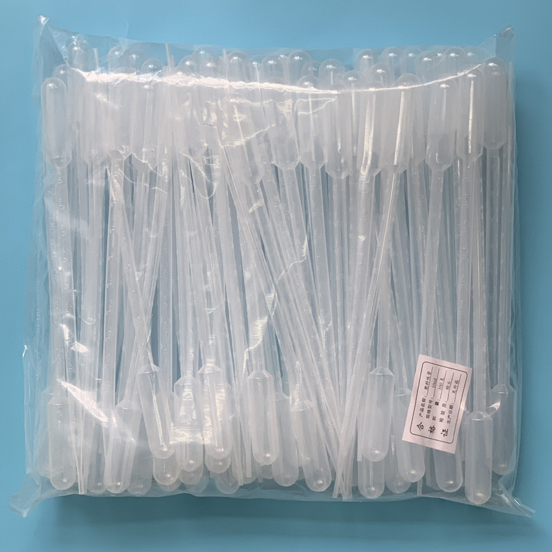 100PCS Laboratory Pipette Plastic Disposable Graduated Container Liquid ...