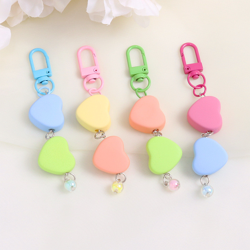 Colored Dopamine Star Heart Mixed Color Acrylic Chain Keychain Bag ...
