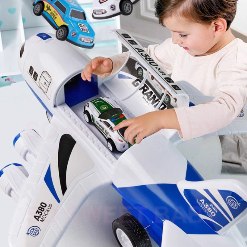 Kids Airplane Toys Large Inertial Deformable Track Sliding Aircraft ...
