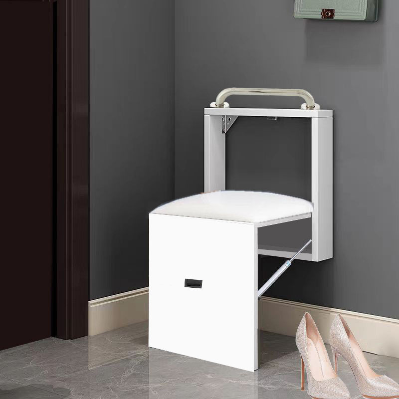 Folding shoe changing stool with soft bag Wall-mounted ultra-thin wall ...