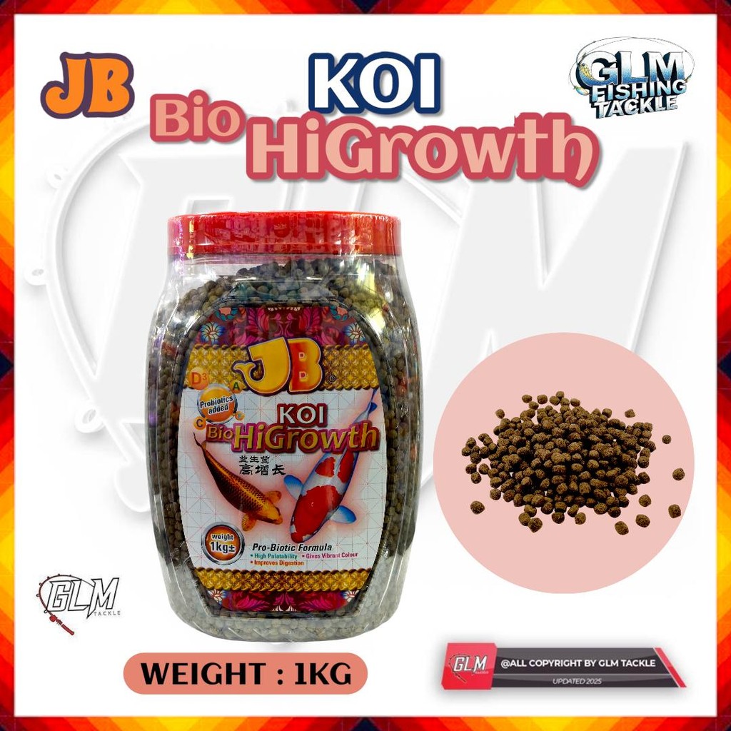 JB 1KG BIO KOI COLOUR | BIO STAPLE | BIO HIGROWTH FISH PELLET MAKANAN ...
