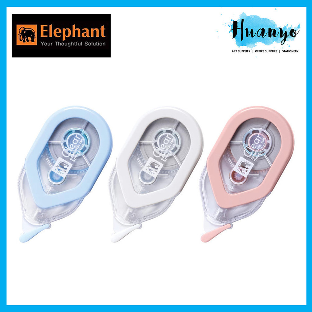 Elephant Correction Tape Clear Extra Smooth-Laying 12M X 5MM Per Pcs ...