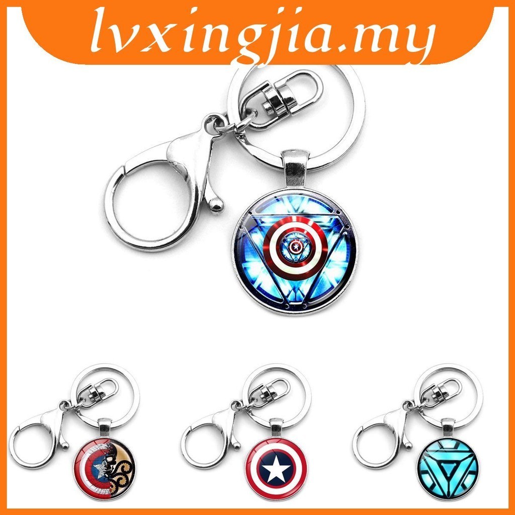 High-quality Superhero Metal Keychain Iron Man Batman Key Superman Ring ...