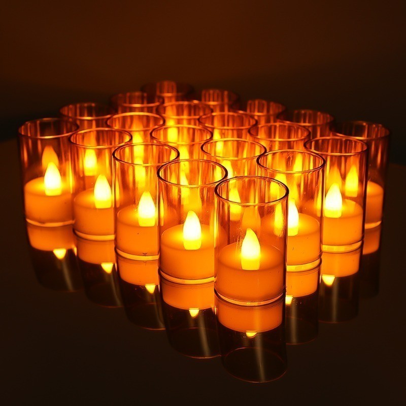 Electric Candle Light - Acrylic Cup LED Flameless - Home Wedding ...
