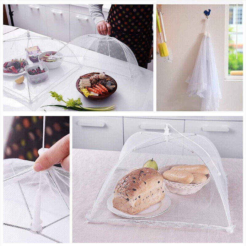 iDECO™ Food Covers Mesh Foldable Kitchen Anti Fly Mosquito Tent Dome Net Umbrella Picnic Protect ...