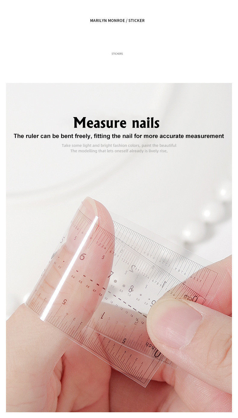 Manicure Tools Nail Tape Measure Soft Ruler Nail Special Diamond ...