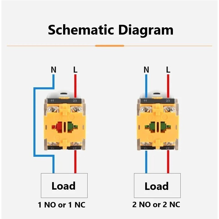 LA38-11BN Press Type Power Switch Push Button Switch 22MM Self-Locking ...