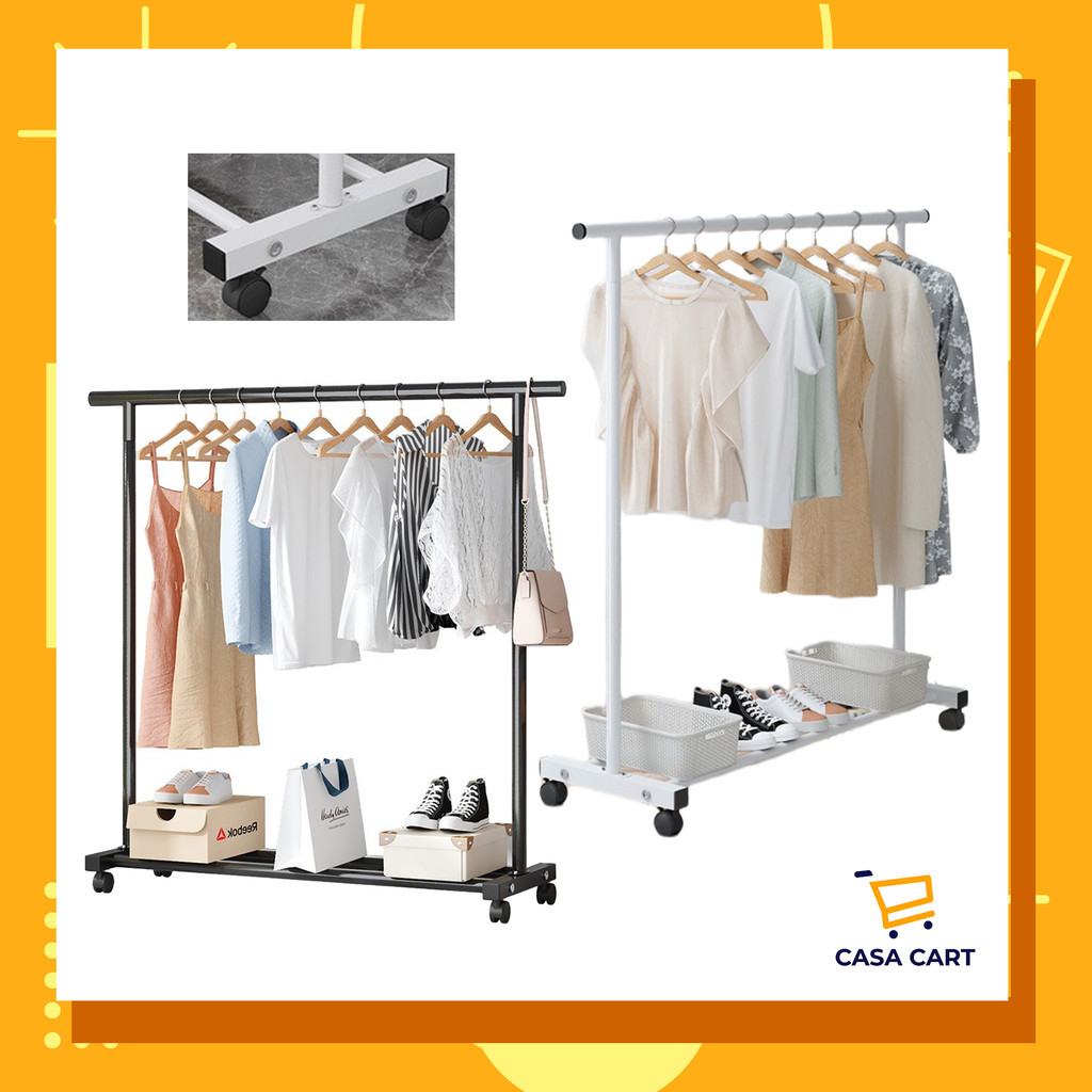 CASA CART Penyangkut Baju Rack Tiang Tunggal Penyangkut Kain Keluli ...