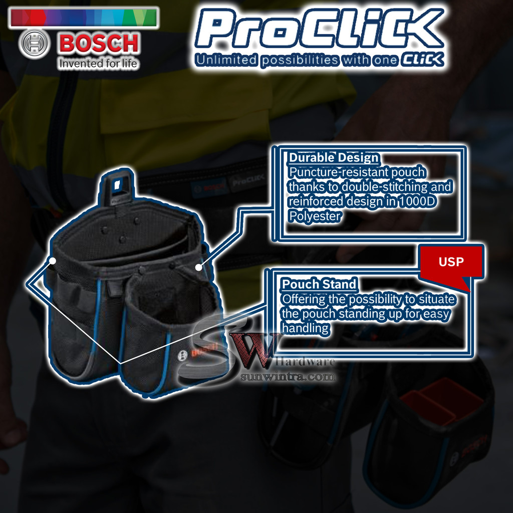 Bosch ProClick Tool Pouch GWT 2 Professional #1600A0265S Tool Bag GWT2 ...