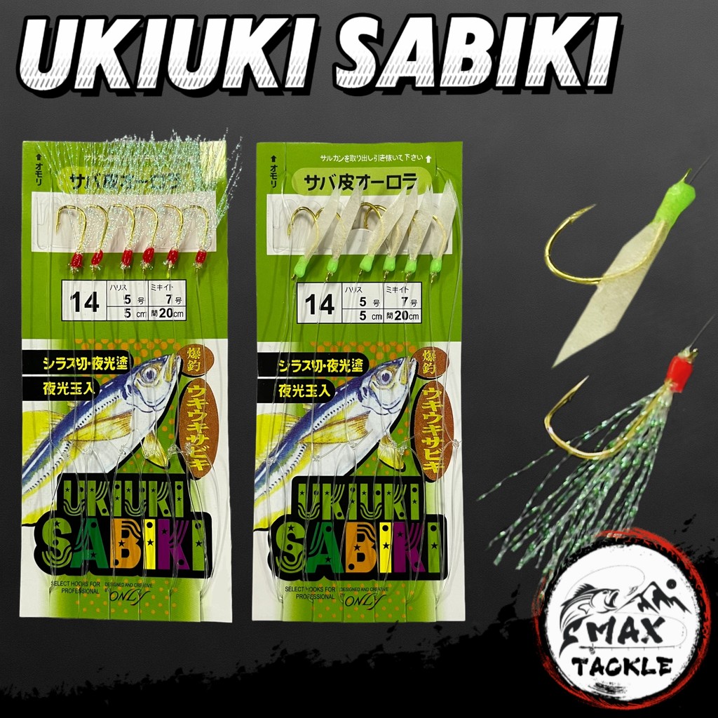 UkiUki Sabiki Apollo Hook Live Bait Fishing Mata Kail Cari Umpan Hidup ...