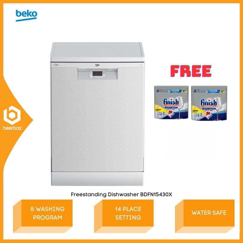 Beko Freestanding Dishwasher with 14 place settings 60cm Full-size ...