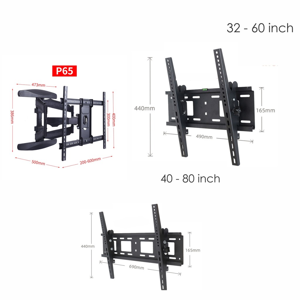 DC Design TV Adjustable Mount Monitor Telescopic Rotating TV Rak TV ...