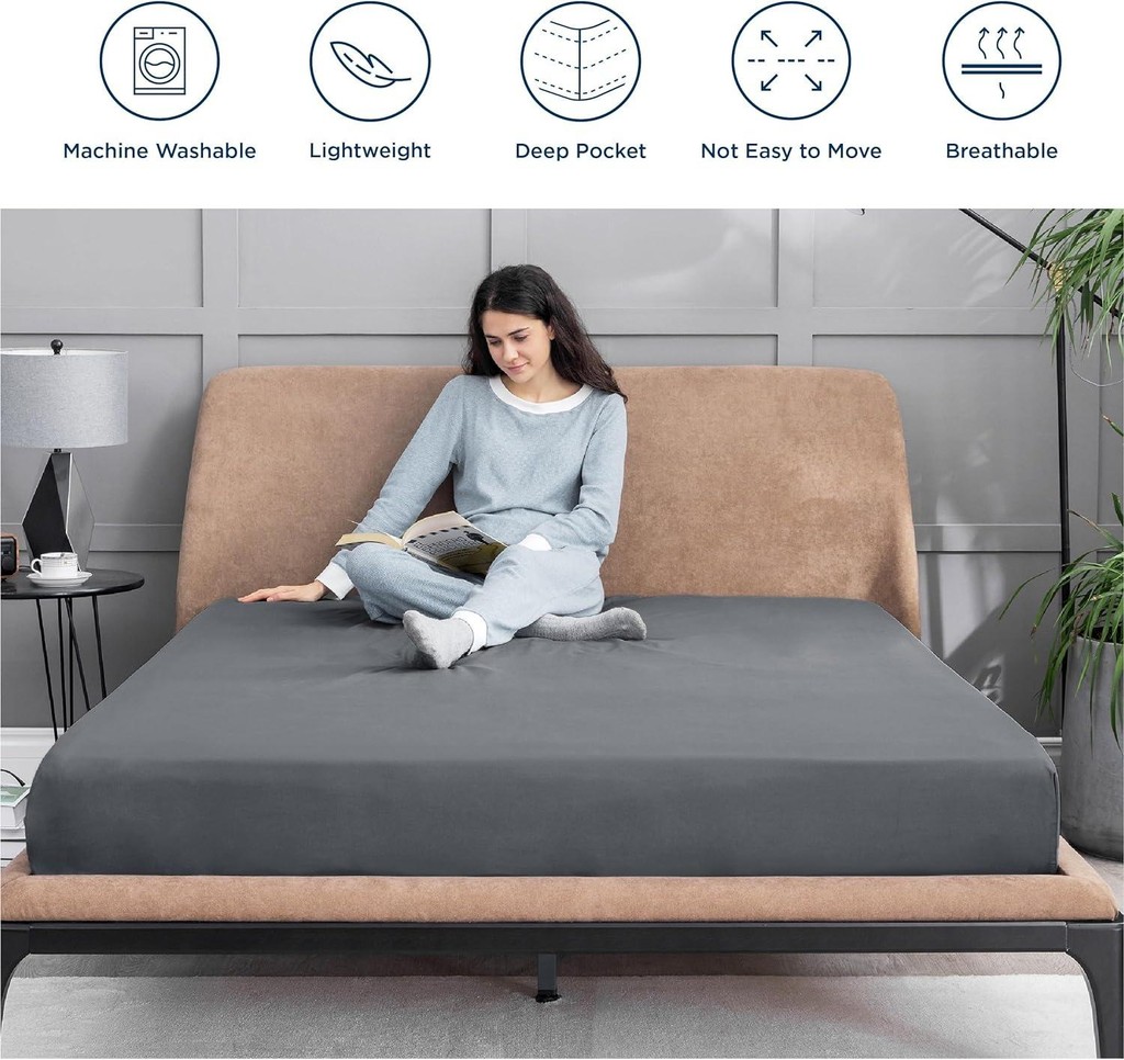 (30cm) CM Park 4in1 Super Single Fitted Bedsheet set with Full rubber ...