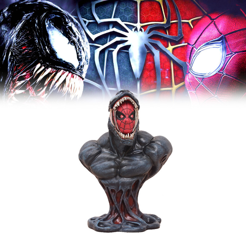 Spider-man Venom Marvel Half-body Figure Monster Pvc Display Animation ...