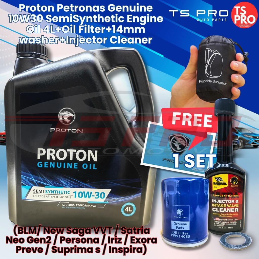[SET]Proton Petronas Genuine 10W30 SemiSynthetic SN/CF 8k km Engine Oil ...