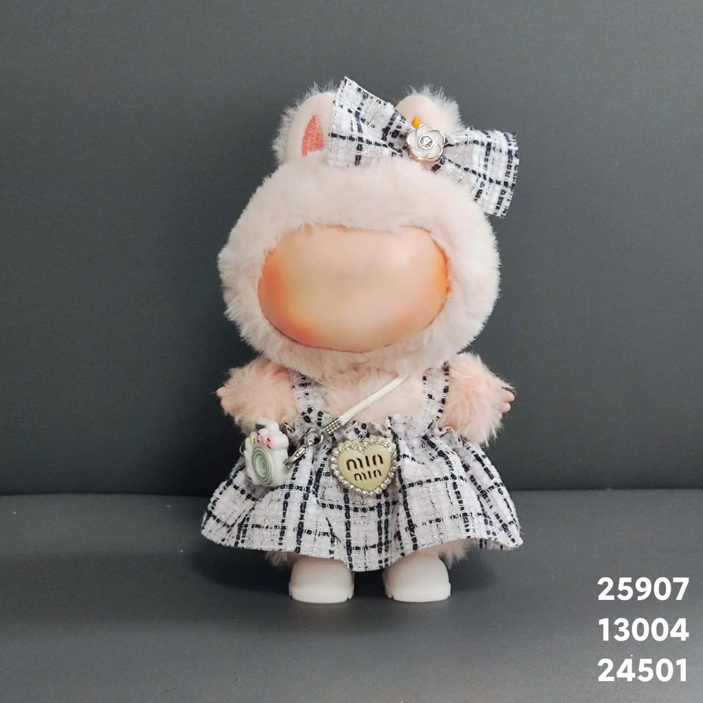 15-17cm mini doll clothes DIY for Labubu, Lafufu, Eaki, Naruto, Jujutsu ...